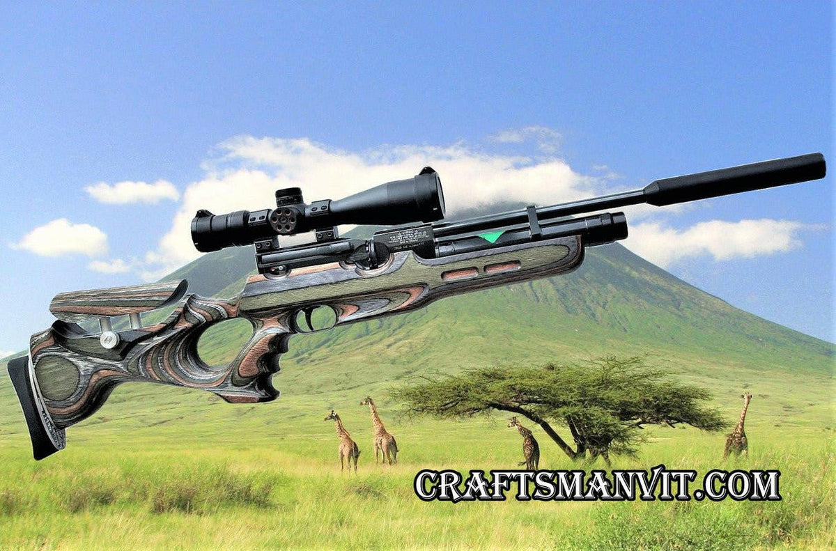 Custom stock for Weihrauch HW100K/FSB "forest camo" laminate + cheek ...